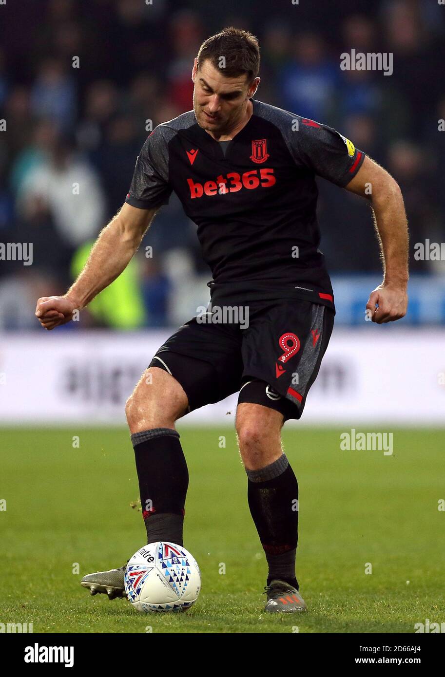 Stoke City's Sam Vokes Stock Photo - Alamy