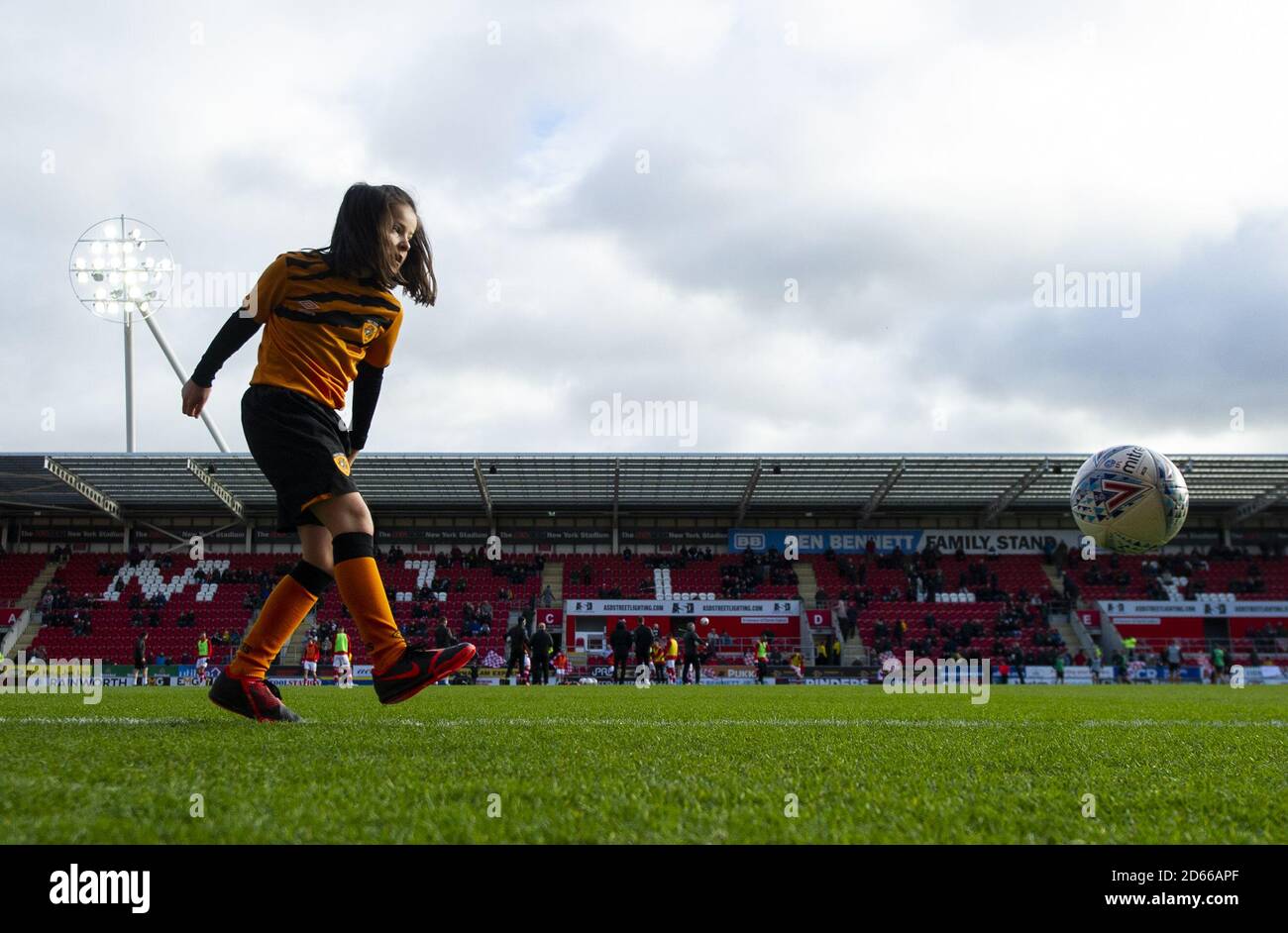 A general view of a young mascot inside of New York Stadium Stock Photo ...