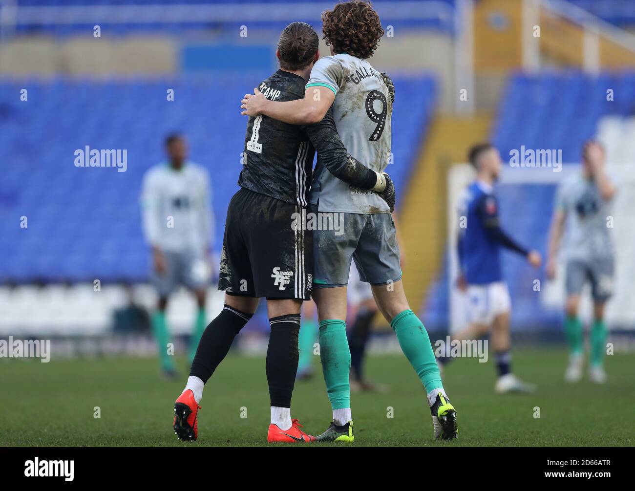 Birmingham City goalkeeper Lee Camp and Blackburn Rovers' Sam Gallagher ...