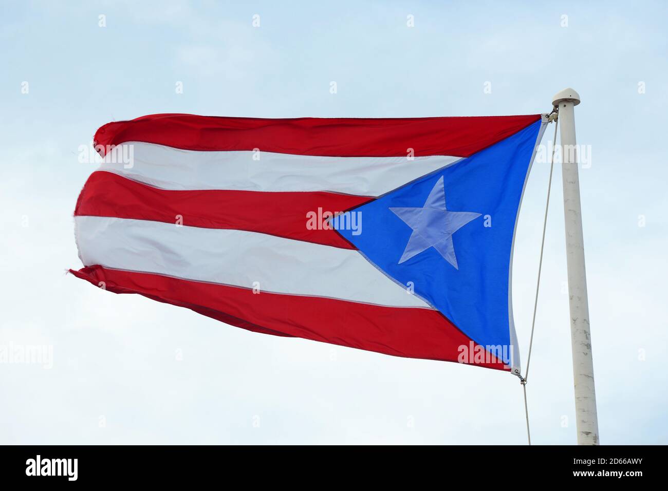 Flag of the Commonwealth of Puerto Rico at Castillo de San Cristobal ...