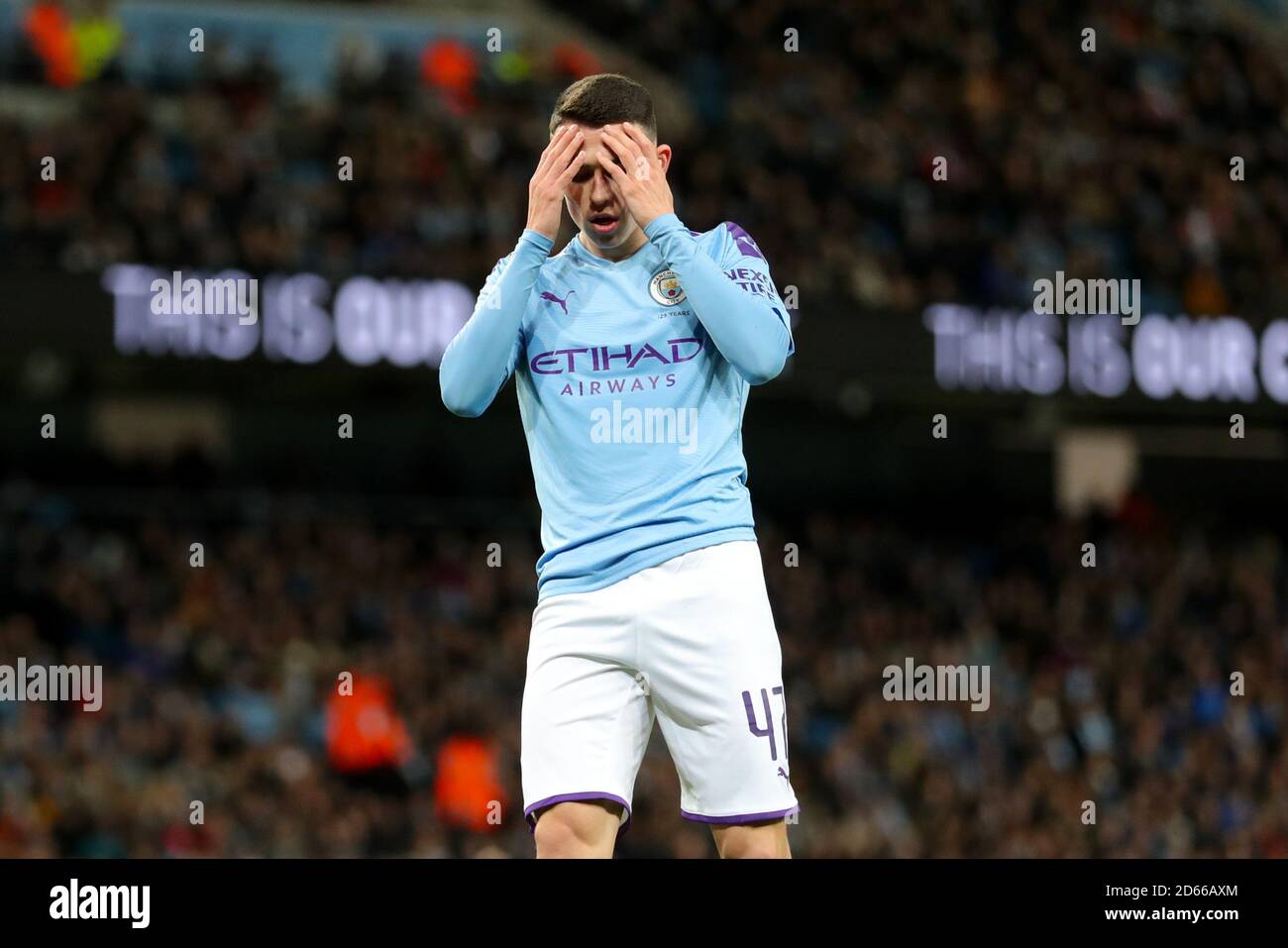 Manchester City's Phil Foden rues a missed chance Stock Photo - Alamy