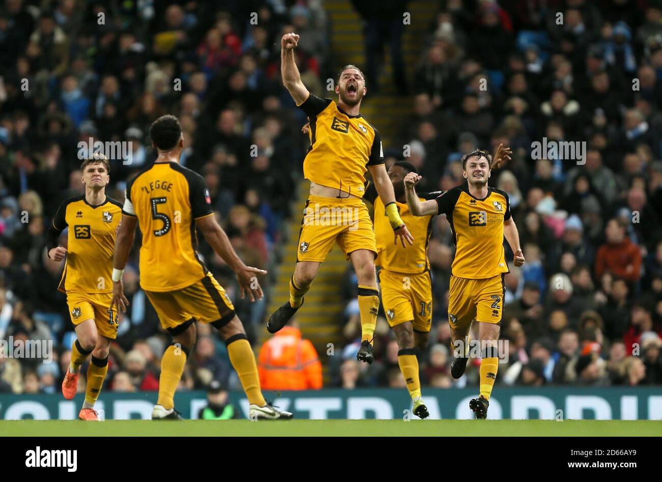 Port Vale's Tom Pope celebrates scoring his side's first goal of the ...