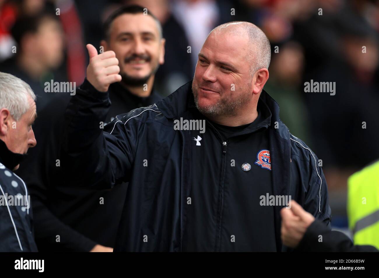 AFC Fylde manager Jim Bentley prior to kick-off Stock Photo - Alamy