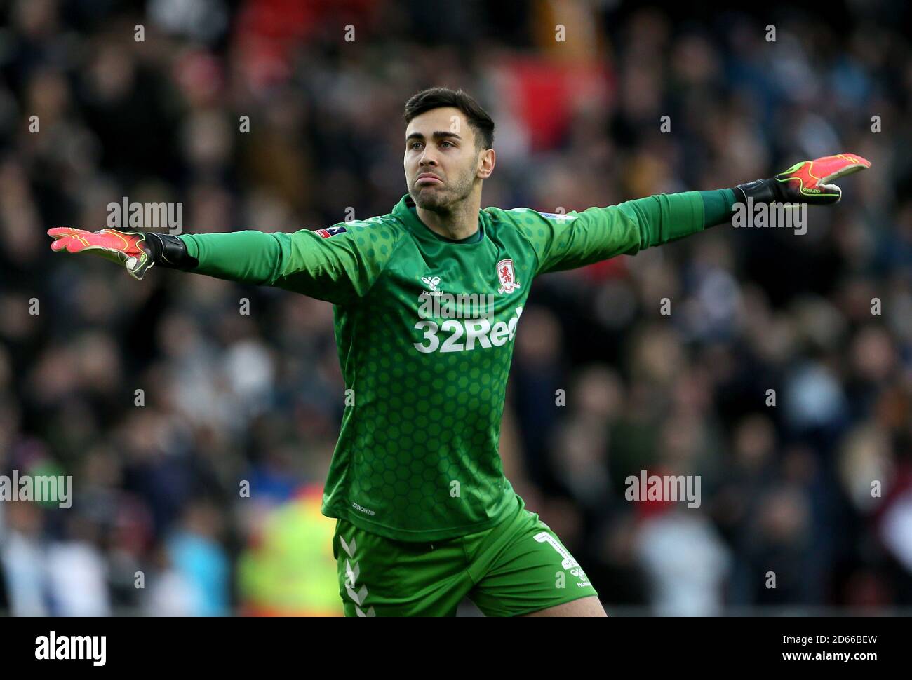 Middlesbrough goalkeeper Tomas Mejias celebrates Stock Photo - Alamy