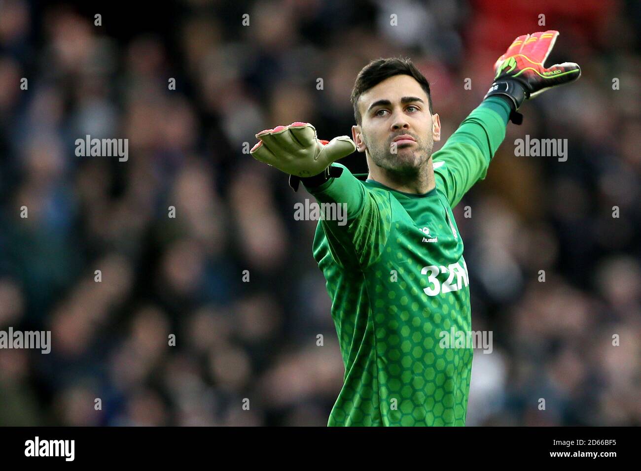 Middlesbrough goalkeeper Tomas Mejias celebrates Stock Photo - Alamy