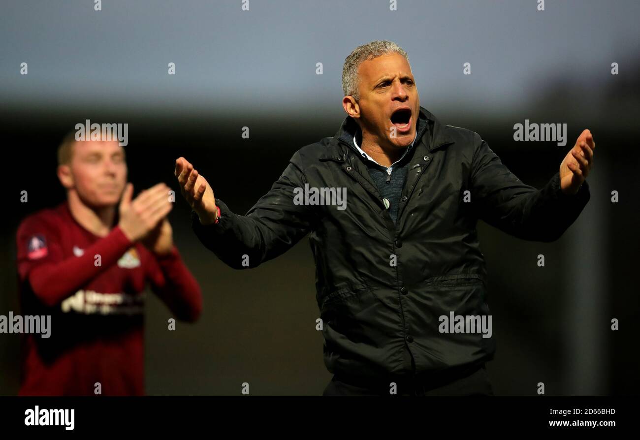 Northampton Town's manager Keith Curle celebrates after the final ...