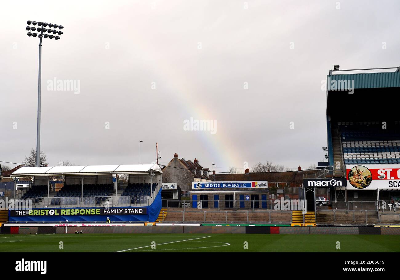 Rainbow football ground hi-res stock photography and images - Alamy