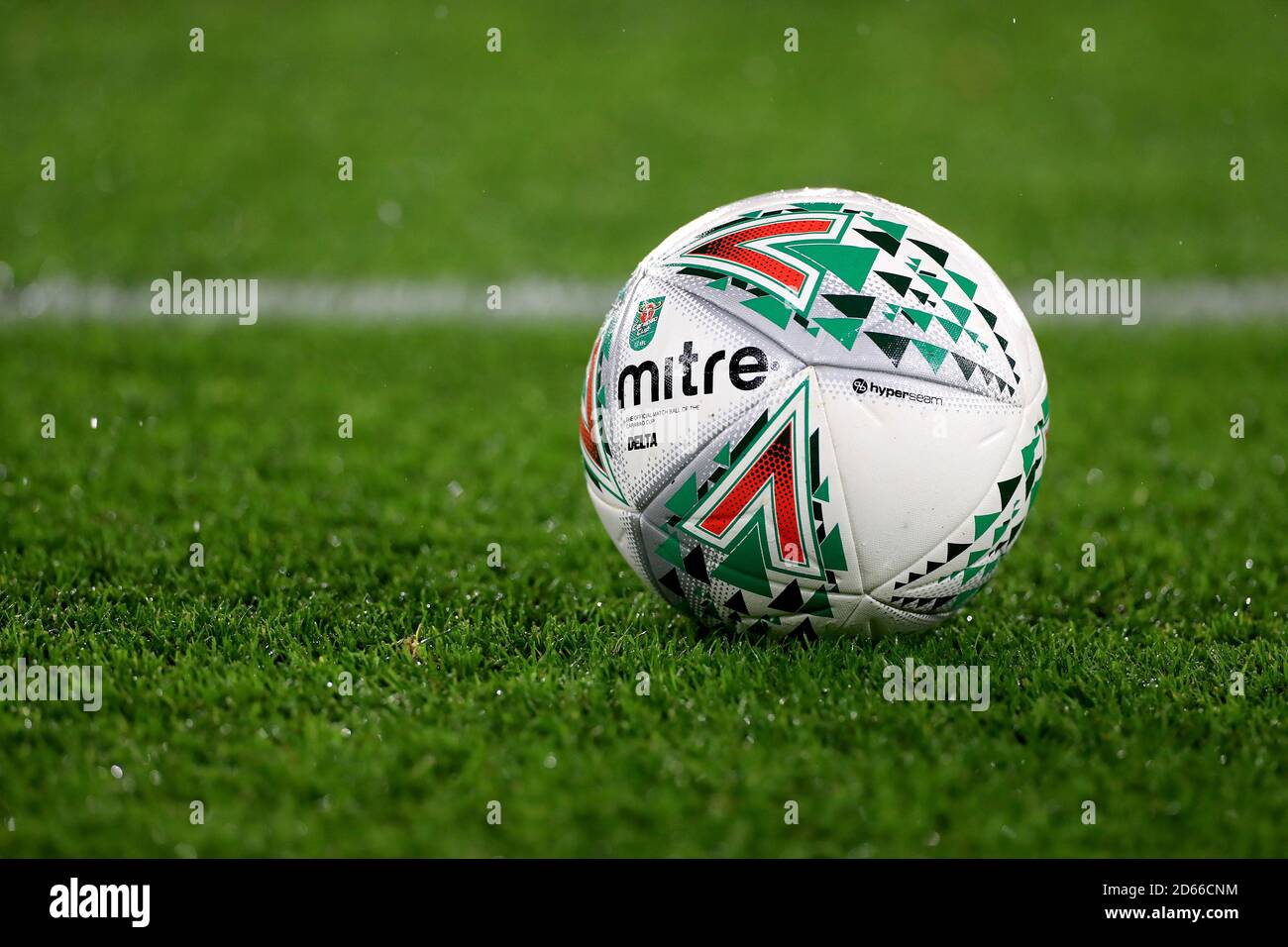 A view of the Mitre Delta match ball Stock Photo - Alamy