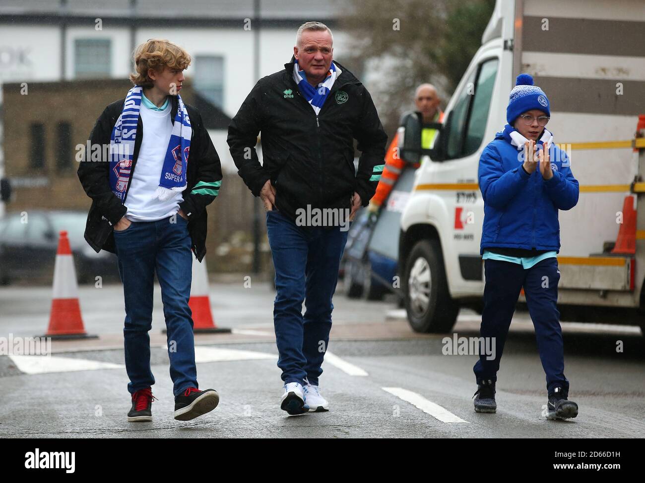 Queens Park Rangers fans arrive Stock Photo - Alamy