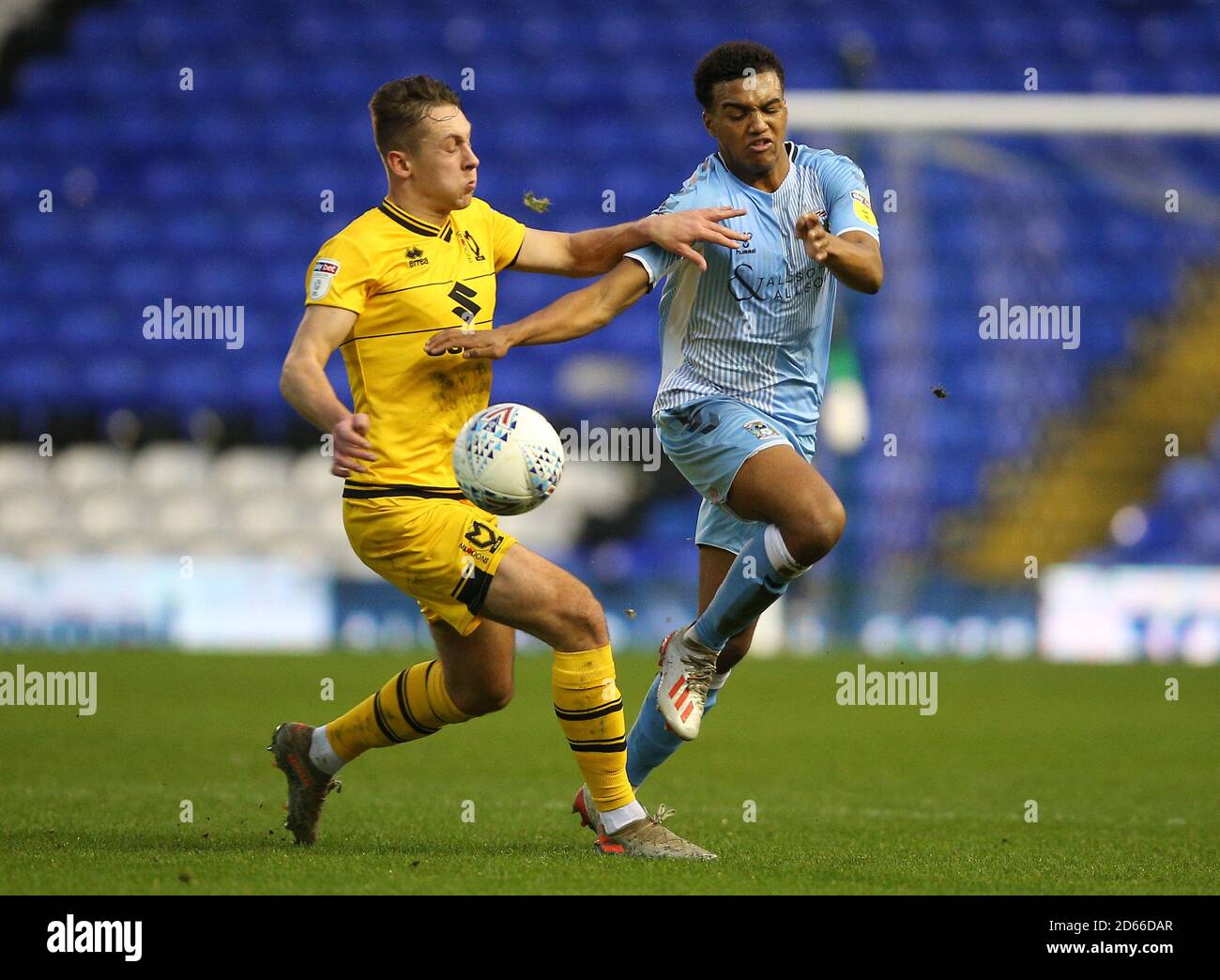 Coventry City's Sam McCallum (right) and Callum Brittain battle for the ...