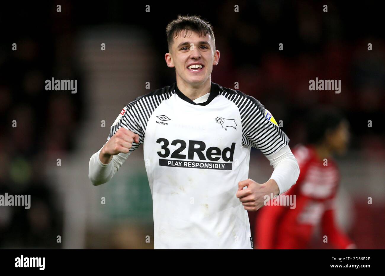 Derby County's Jason Knight celebrates scoring his side's first goal of ...