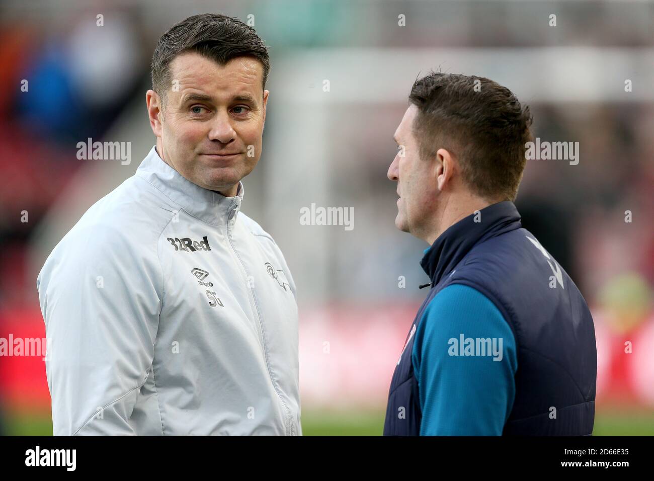 Middlesbrough goalkeeping coach Shay Given (left) and assistant head ...