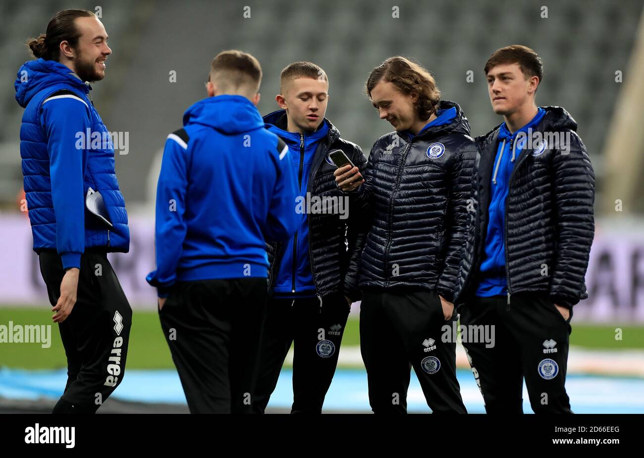 Rochdale's Lewis Bradley (centre left) and Luke Matheson (centre right ...