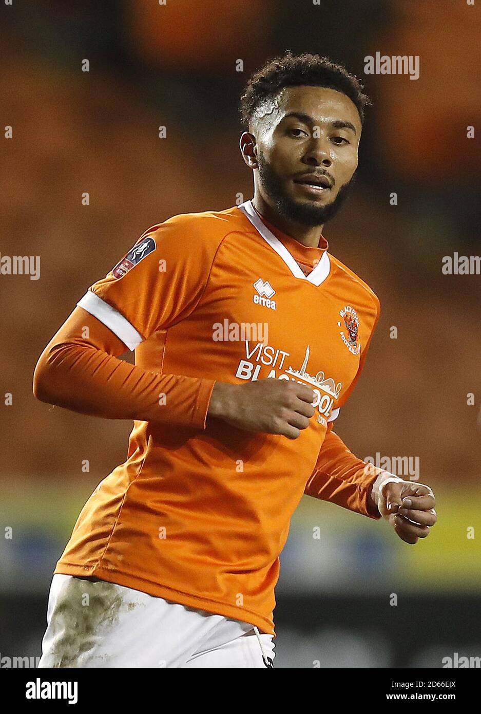 Blackpool's Grant Ward in action against Reading Stock Photo - Alamy