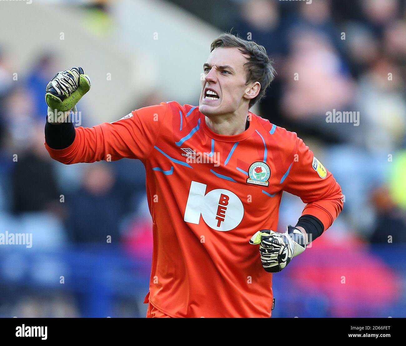 Blackburn Rovers goalkeeper Christian Walton celebrates the 1st goal ...