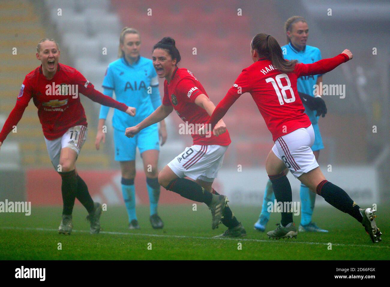Manchester United Jess Sigsworth celebrates her goal Stock Photo - Alamy