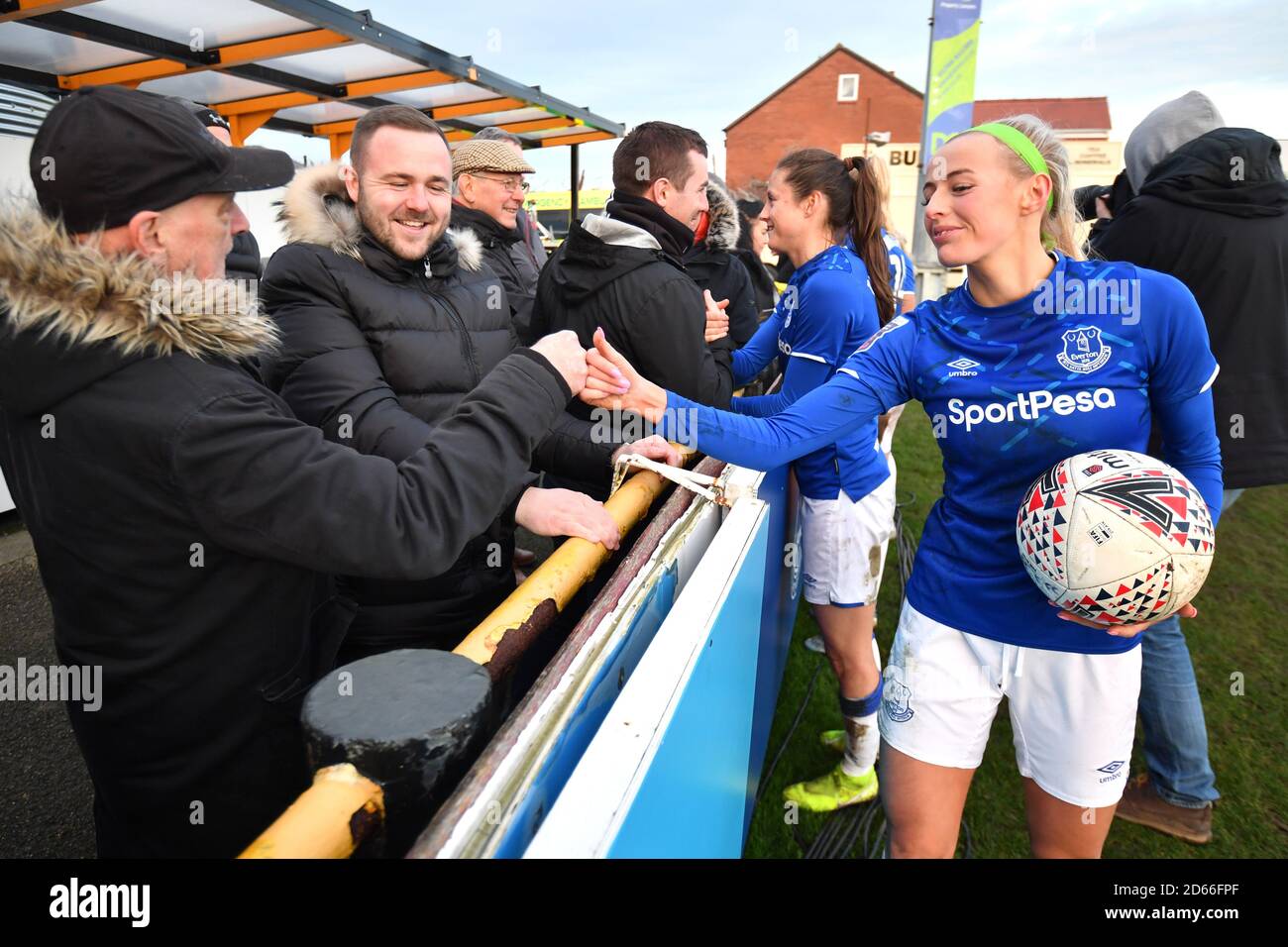 Everton’'s Chloe Kelly meets supporters after the final whistle Stock ...