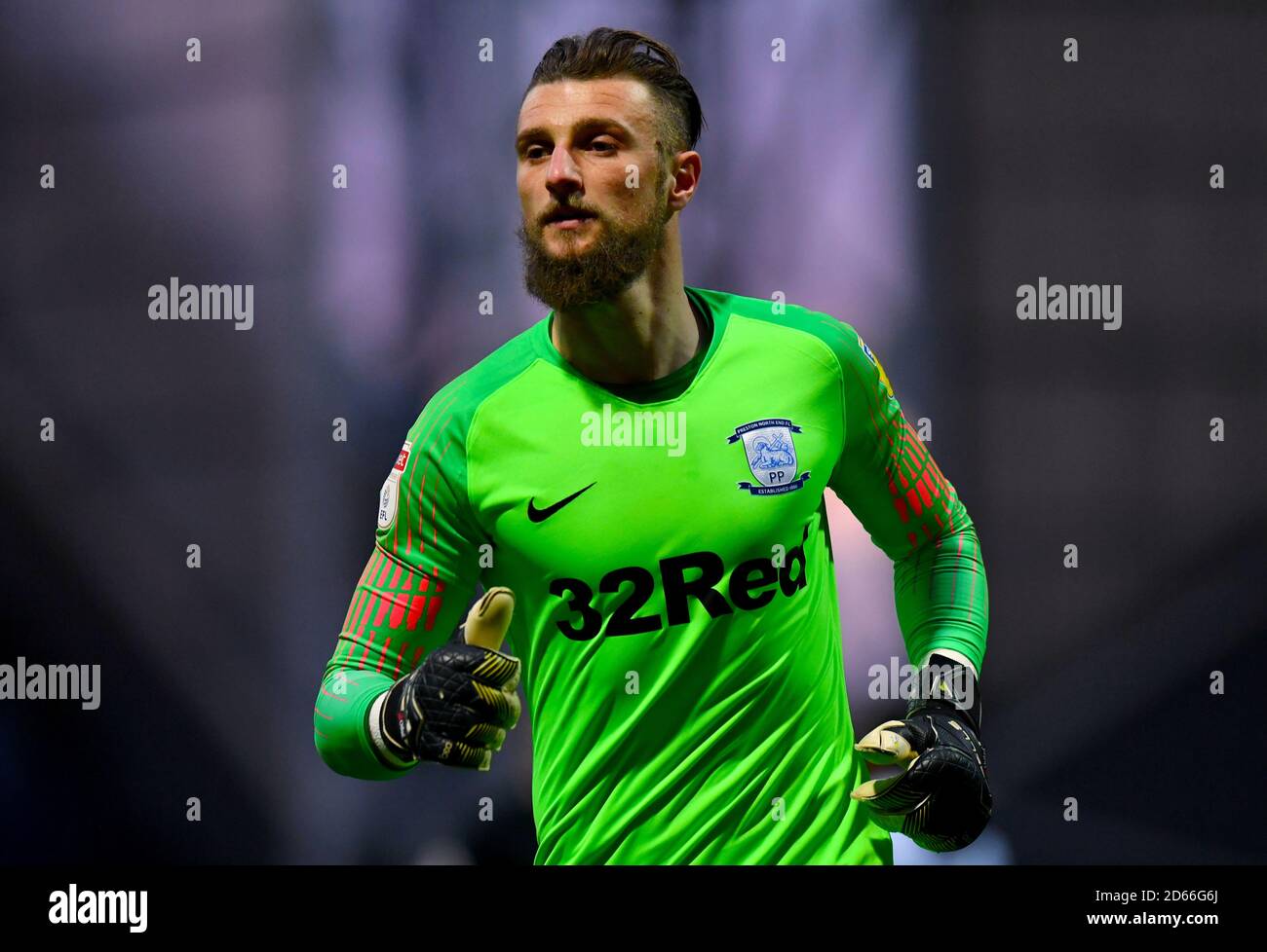 Preston North End goalkeeper Declan Rudd Stock Photo - Alamy