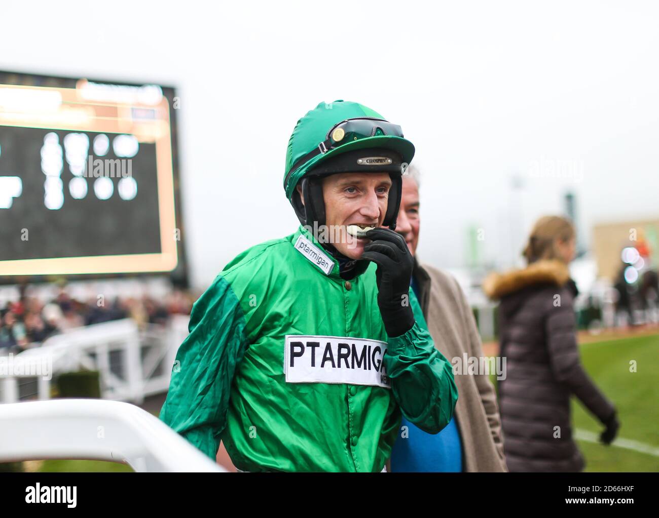 Daryl Jacob gets ready to ride Bristol De Ma during Festival Trials Day ...
