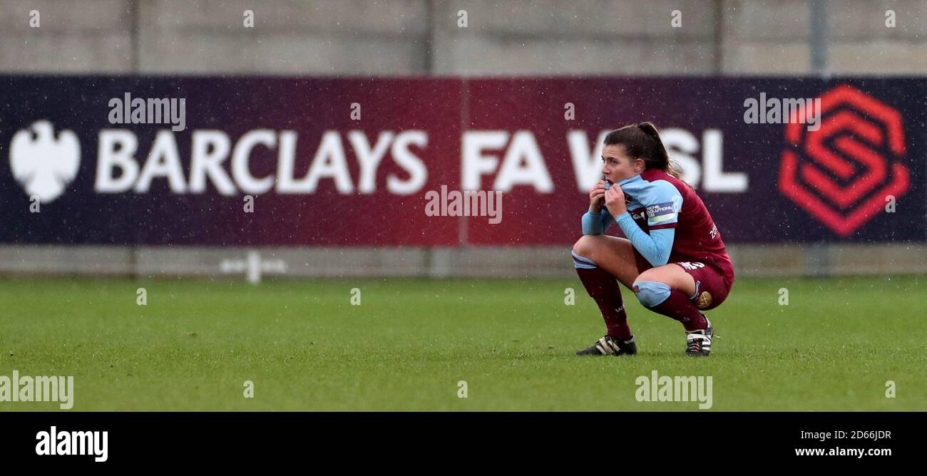 West Hamâ€™s Cecilie Redisch Kvamme looks dejected at full time Stock ...