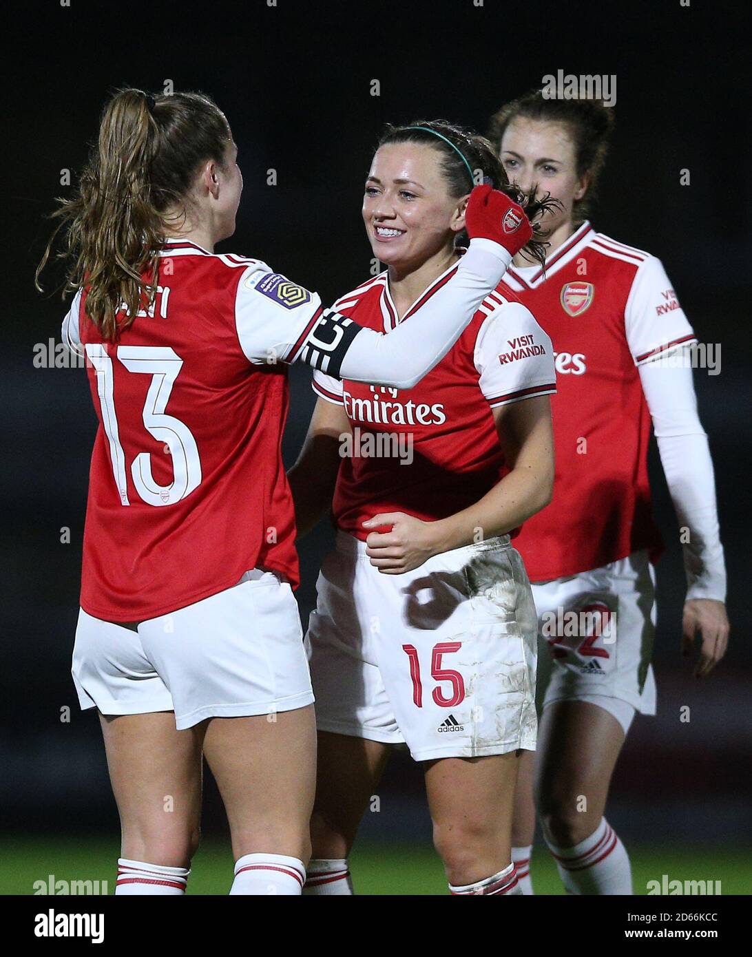 Arsenal's Lia Walti (left) and Manchester City's Katie McCabe celebrate ...