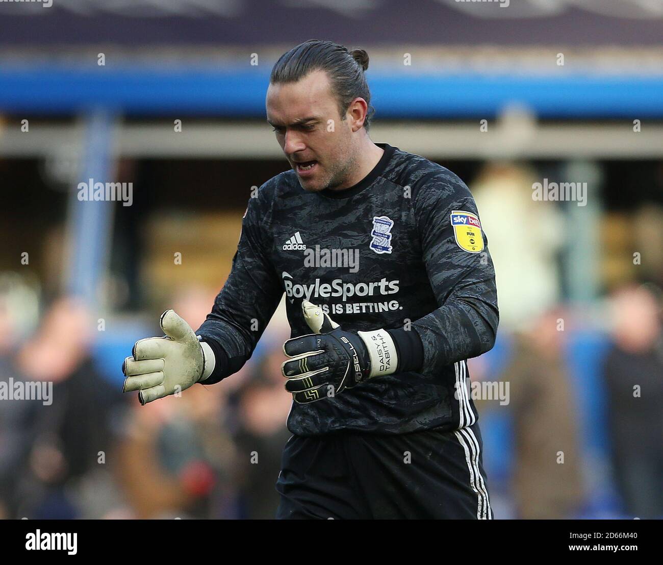 Birmingham City goalkeeper Lee Camp celebrates the first goal moments ...