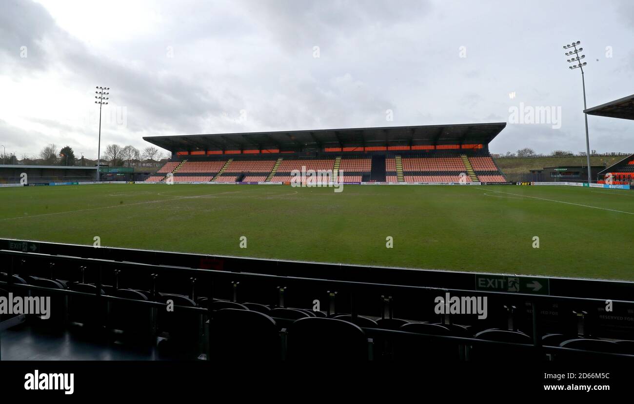 General View of The Hive Stadium after the match was cancelled due to a ...