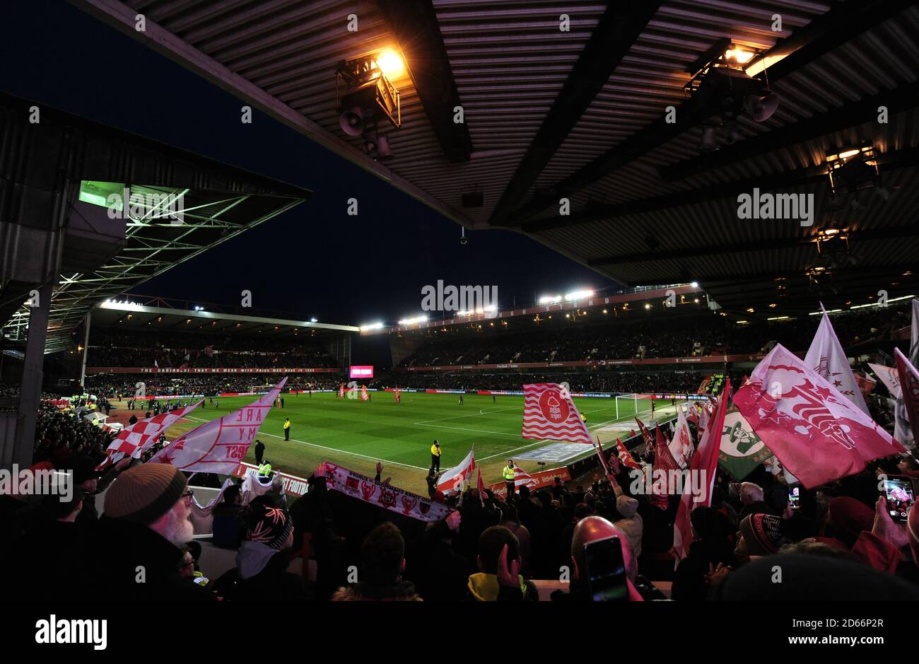 A general view inside of the City Ground as the Nottingham Forest fans ...