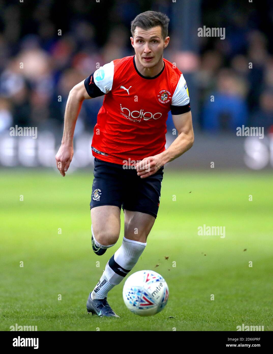 Luton Town's Dan Potts in action Stock Photo - Alamy