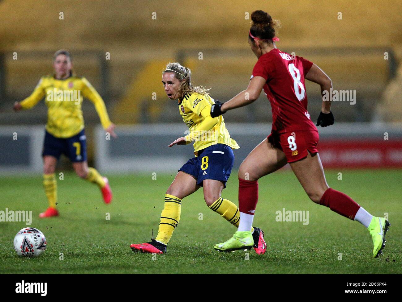 Arsenal's Jordan Nobbs (left) and Liverpool's Jade Bailey (right ...