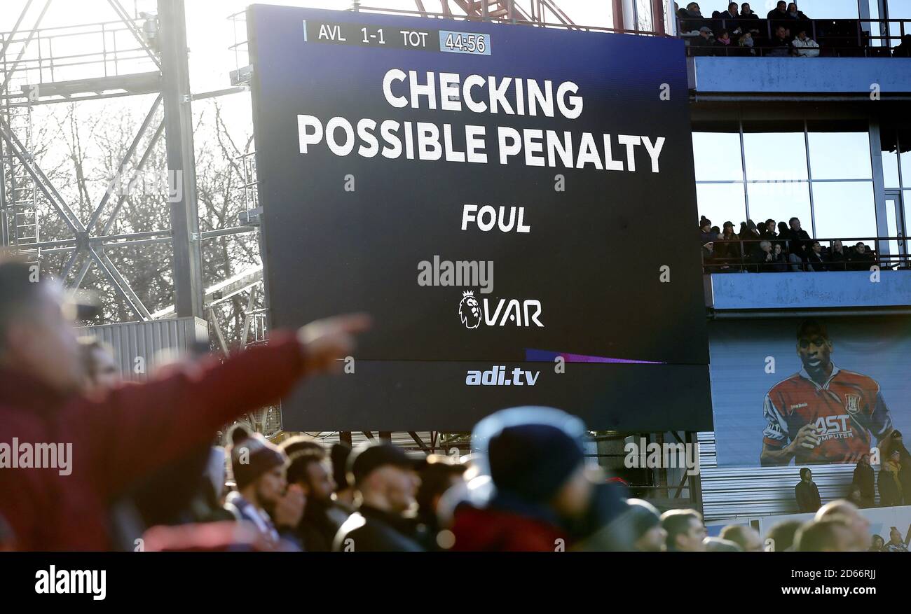 VAR checks for a possible penalty Stock Photo - Alamy