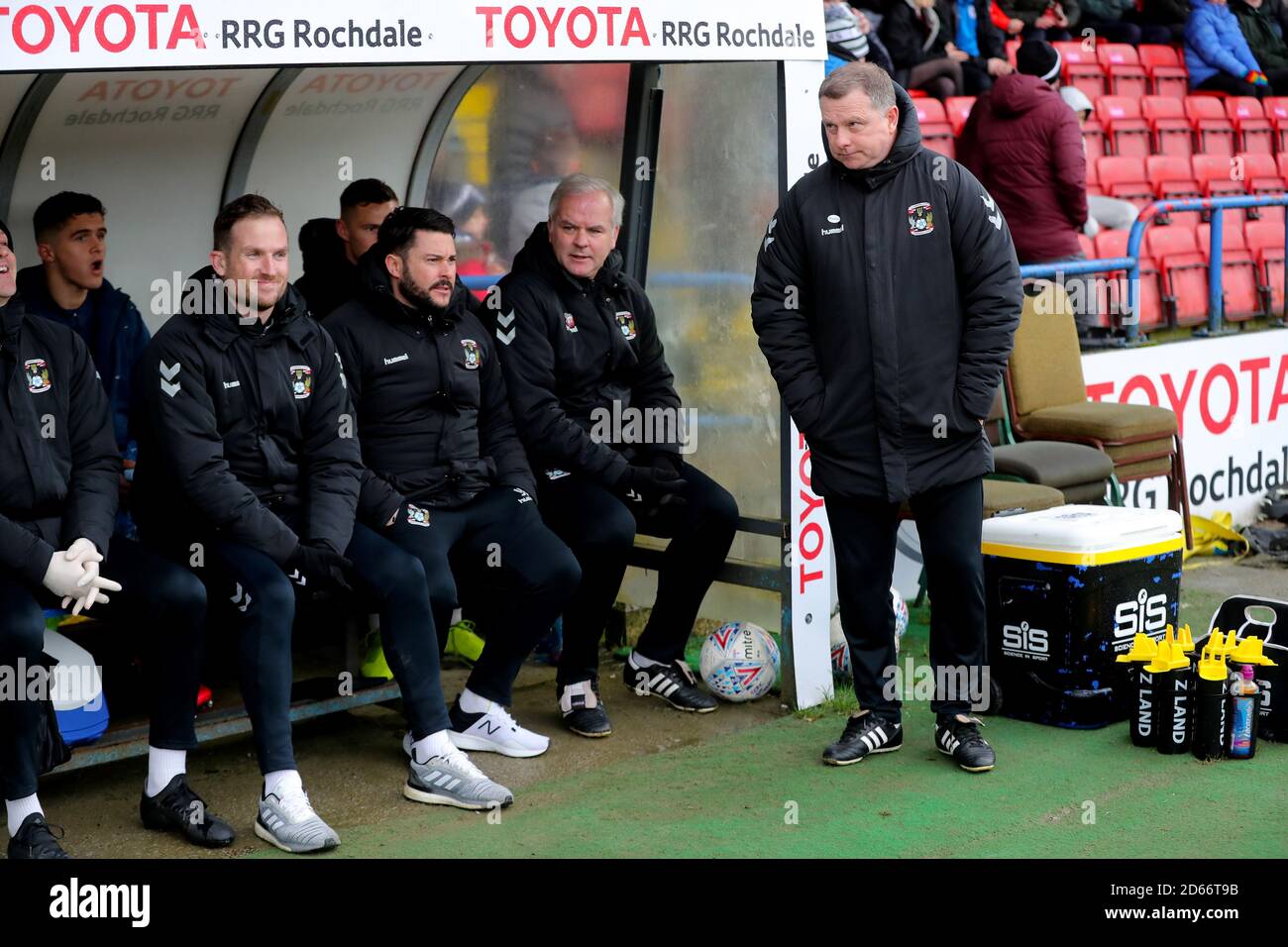 Coventry City manager Mark Robins and bench Stock Photo - Alamy