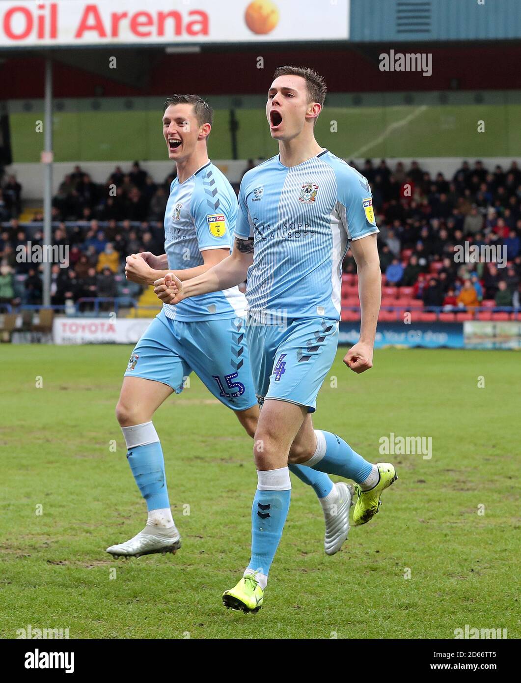 Coventry City's Michael Rose celebrates his opening goal Stock Photo ...