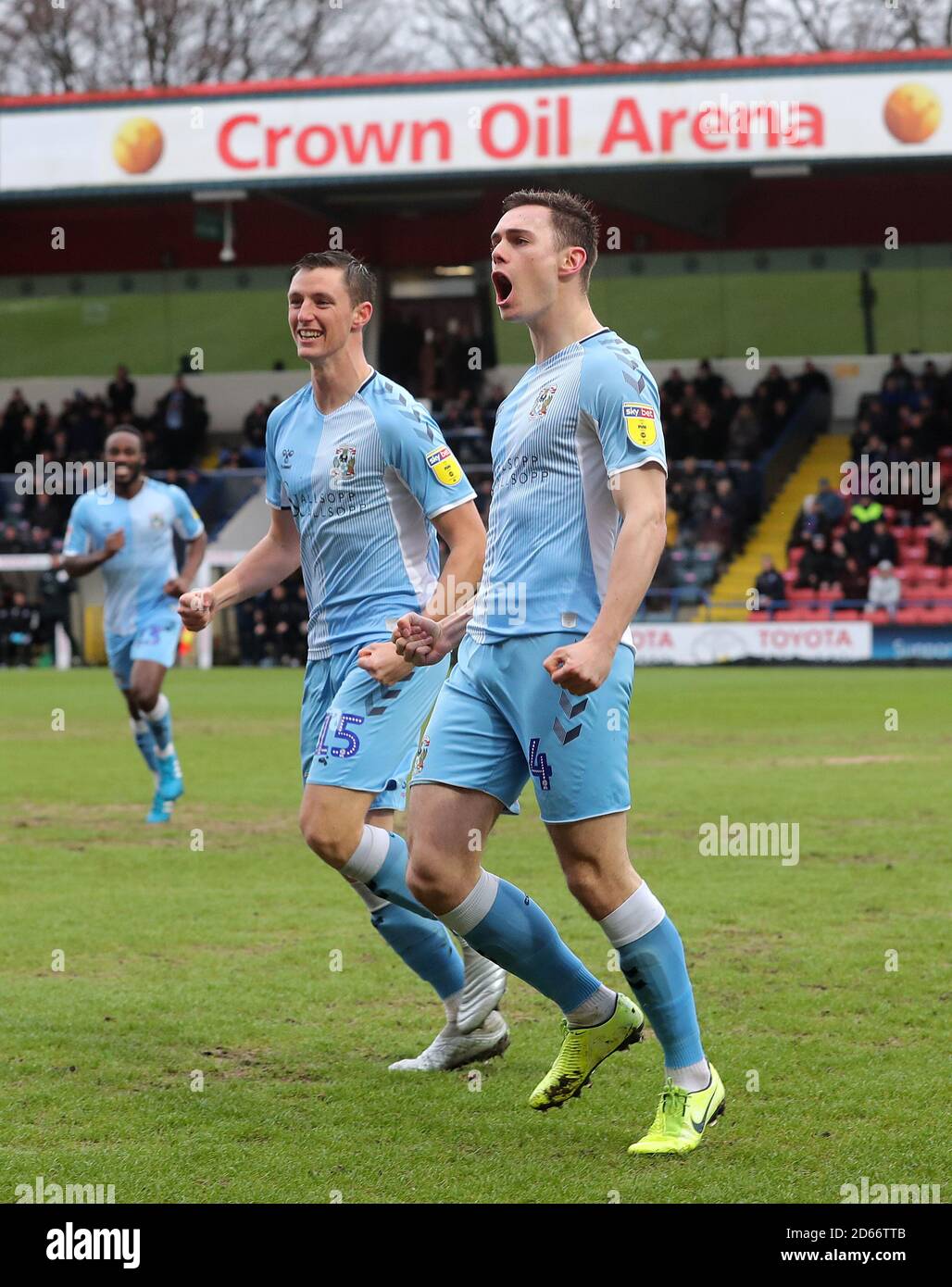 Coventry City's Michael Rose celebrates his opening goal Stock Photo ...