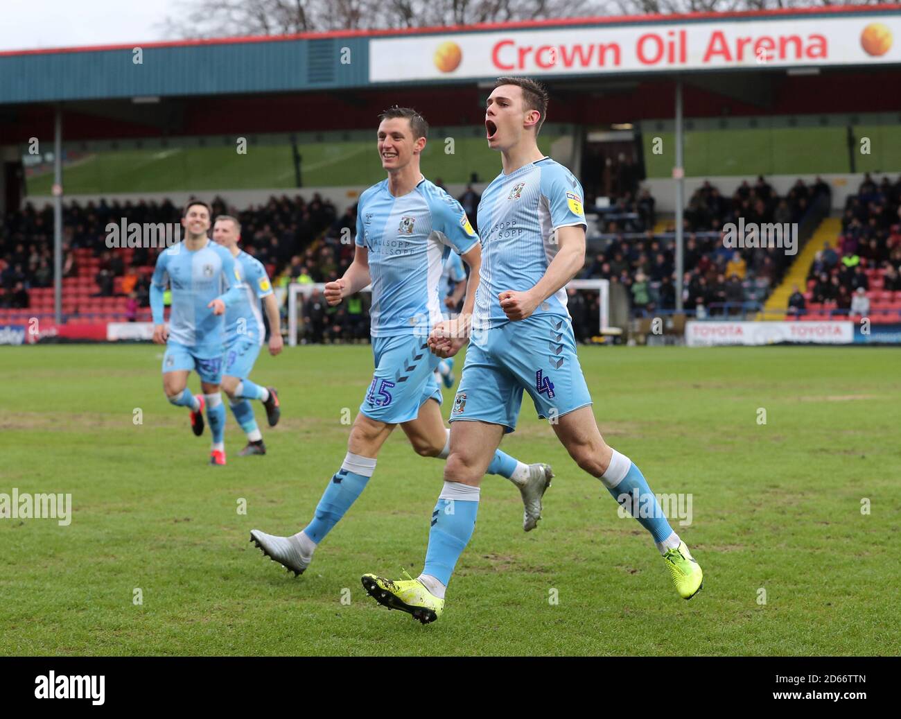 Coventry City's Michael Rose celebrates his opening goal Stock Photo ...