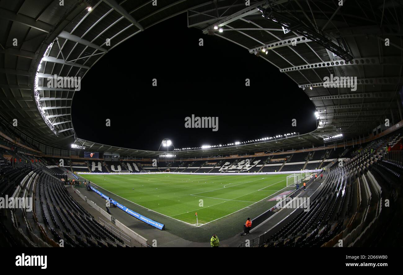 A general view inside the KCOM Stadium before the game between Hull ...