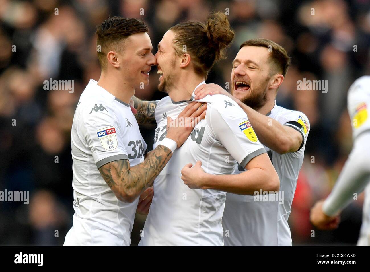 Leeds uniteds luke ayling celebrates scoring hi-res stock photography ...