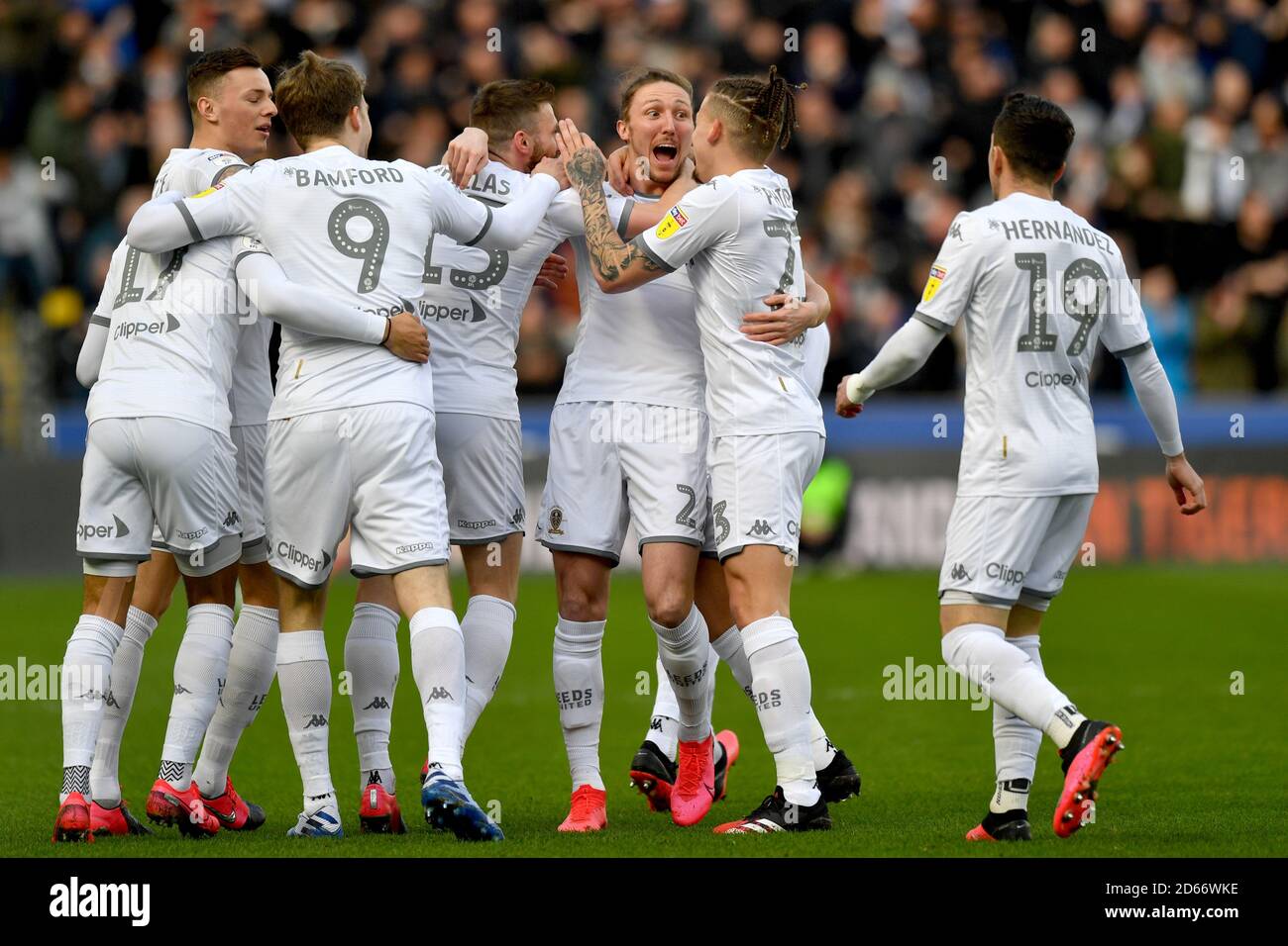 Leeds uniteds luke ayling celebrates scoring hi-res stock photography ...