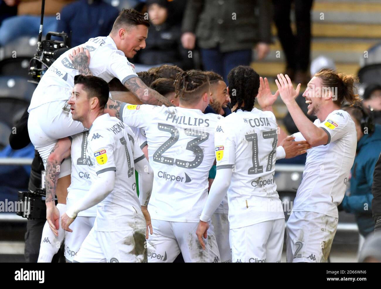 Leeds uniteds tyler roberts celebrates hi-res stock photography and ...