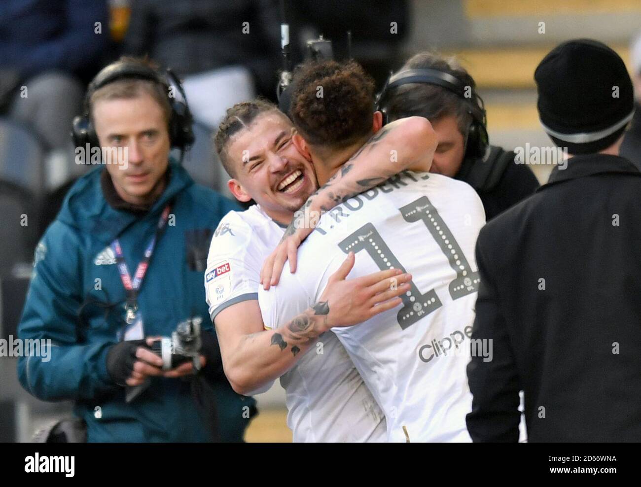 Leeds uniteds tyler roberts celebrates hi-res stock photography and ...