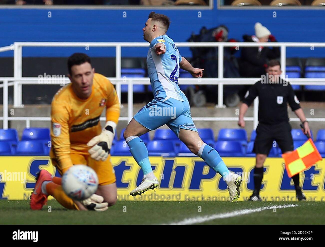 Coventry citys matt godden celebrates scoring hi-res stock photography ...