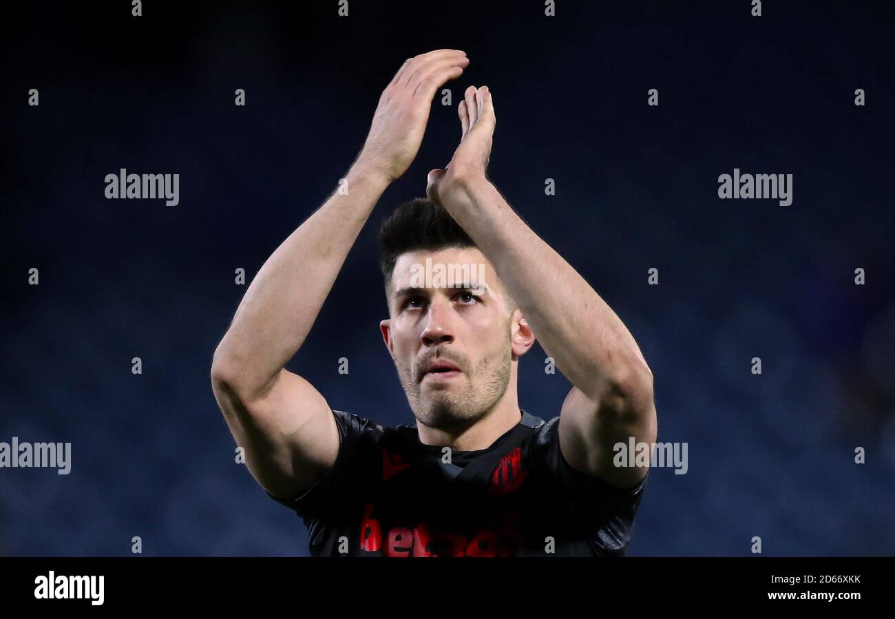 Stoke City's Danny Batth applauds the fans after the final whistle ...