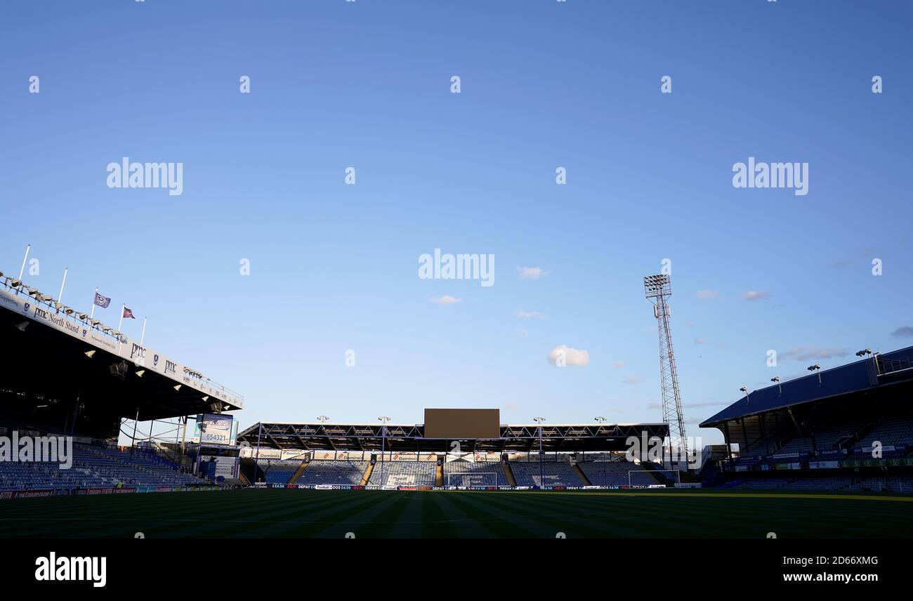 A general view of fratton park hi-res stock photography and images - Alamy