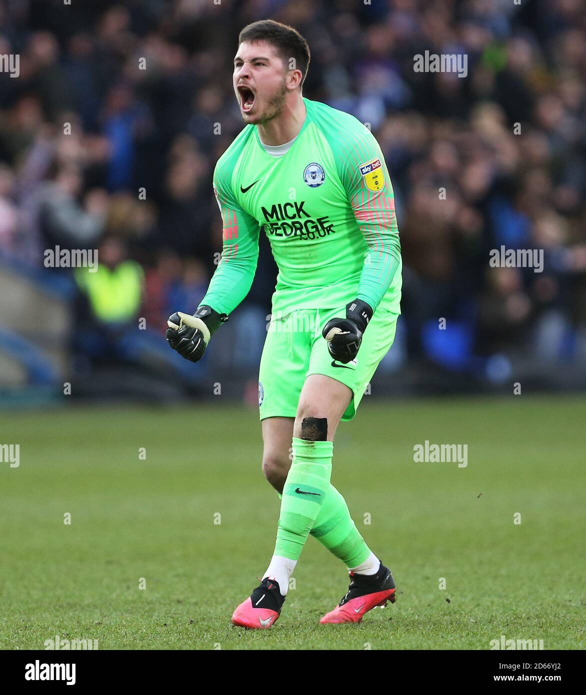 Peterborough United goalkeeper Christy Pym reacts after the final ...