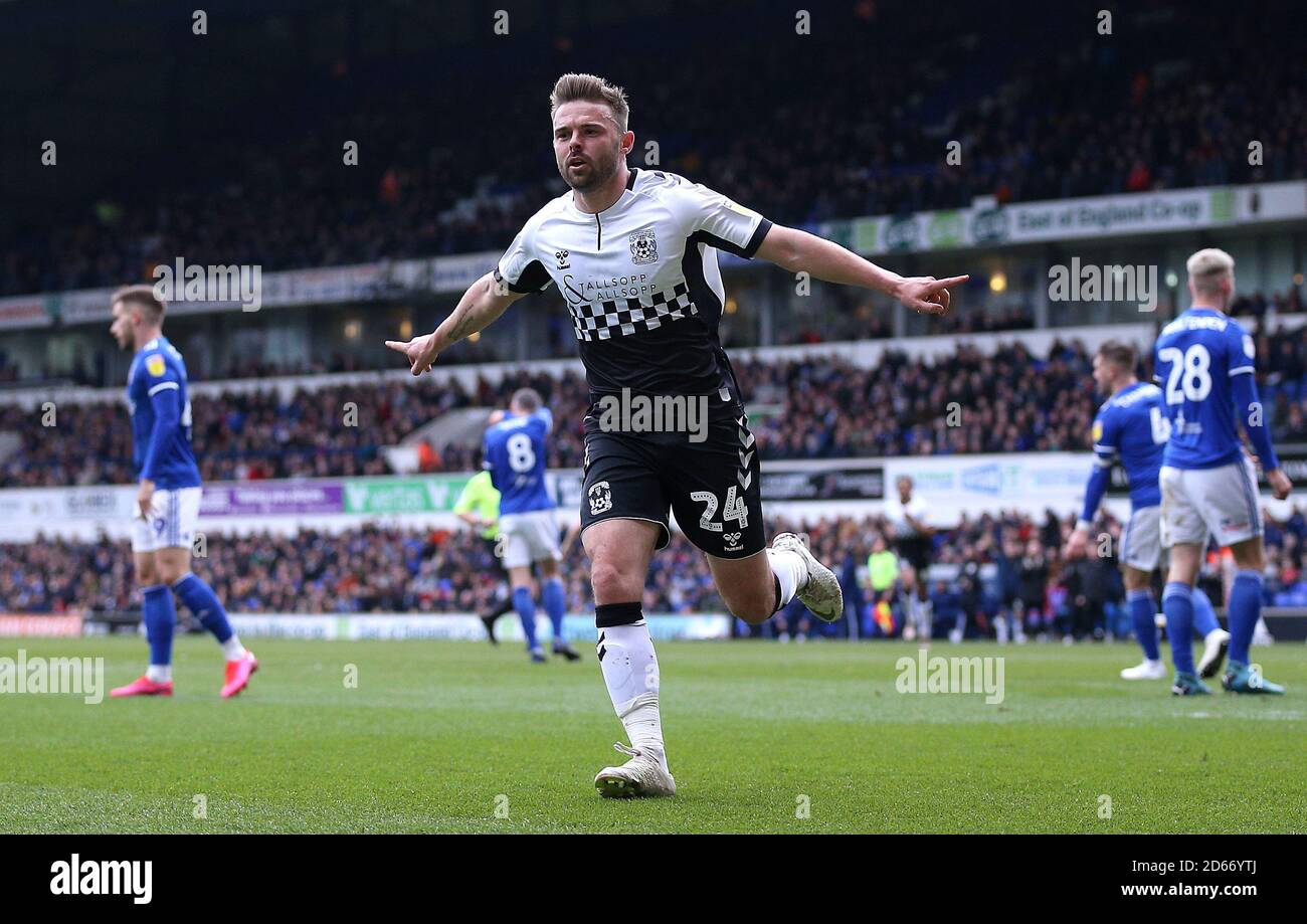 Coventry citys matt godden celebrates scoring hi-res stock photography ...