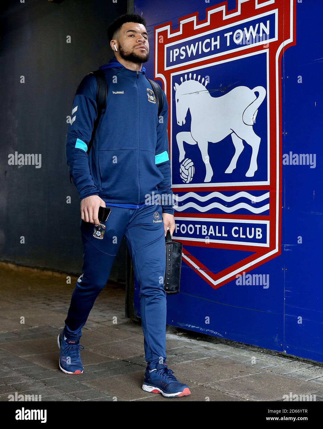 Coventry City's Maxime Biamou arriving before the game Stock Photo - Alamy