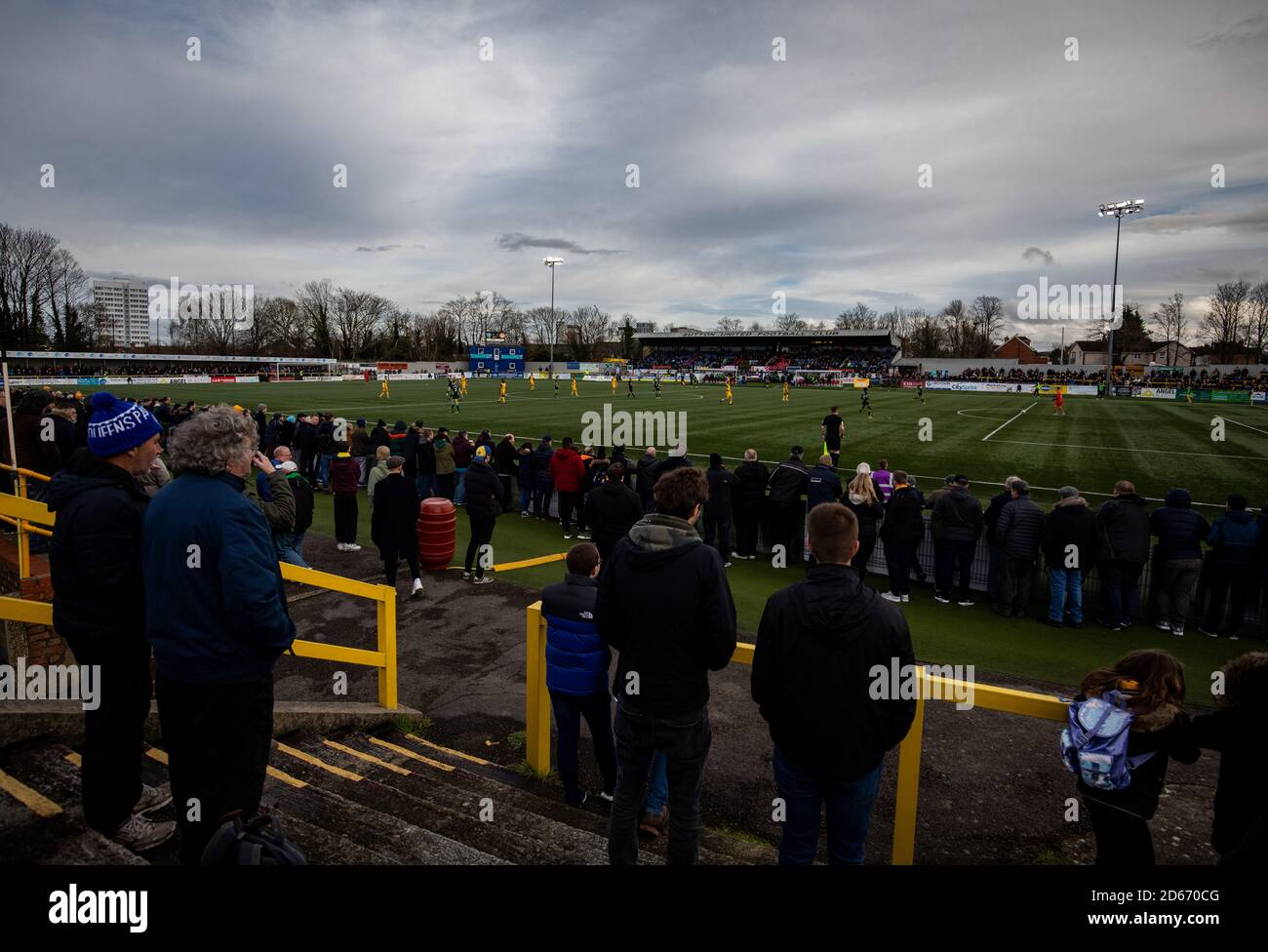 General view of Sutton United fans watching during the game Stock Photo ...