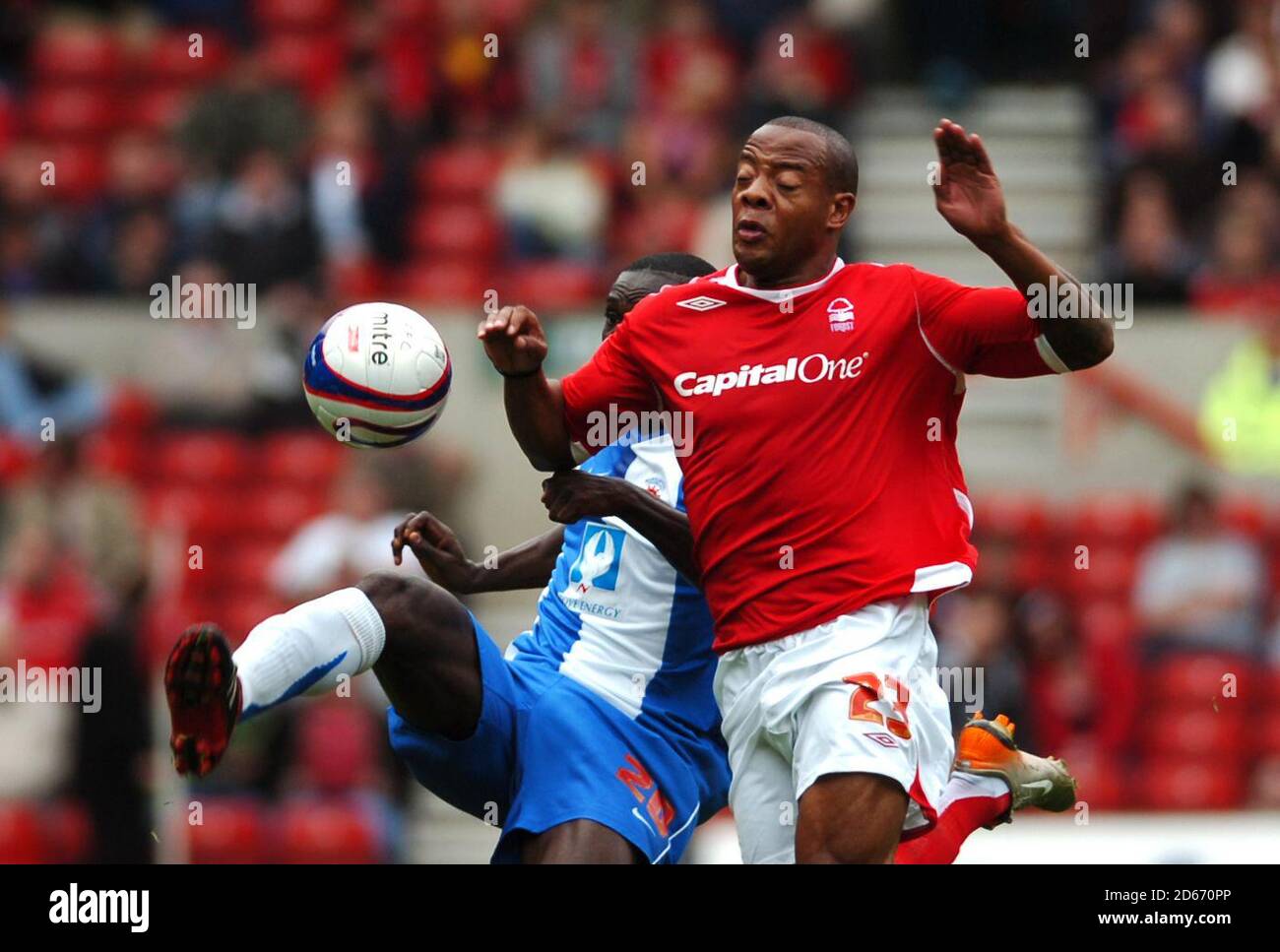 Nottingham Forest's Junior Agogo and Hartlepool United's Godwin Antwi ...
