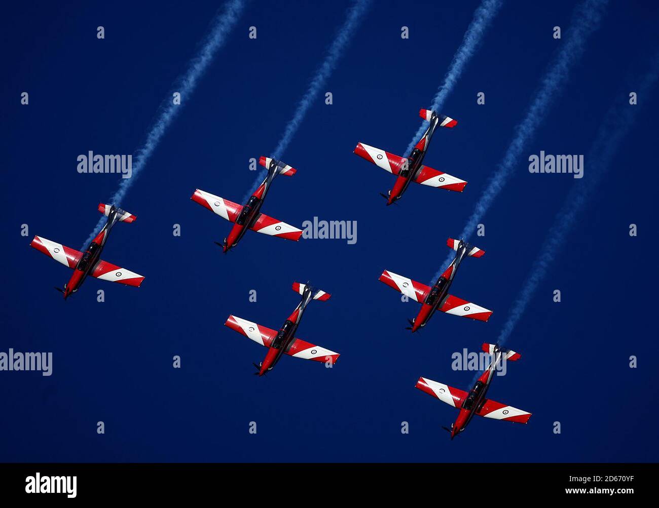 Royal Australian Air Force Roulettes aerial acrobatic team Stock Photo ...