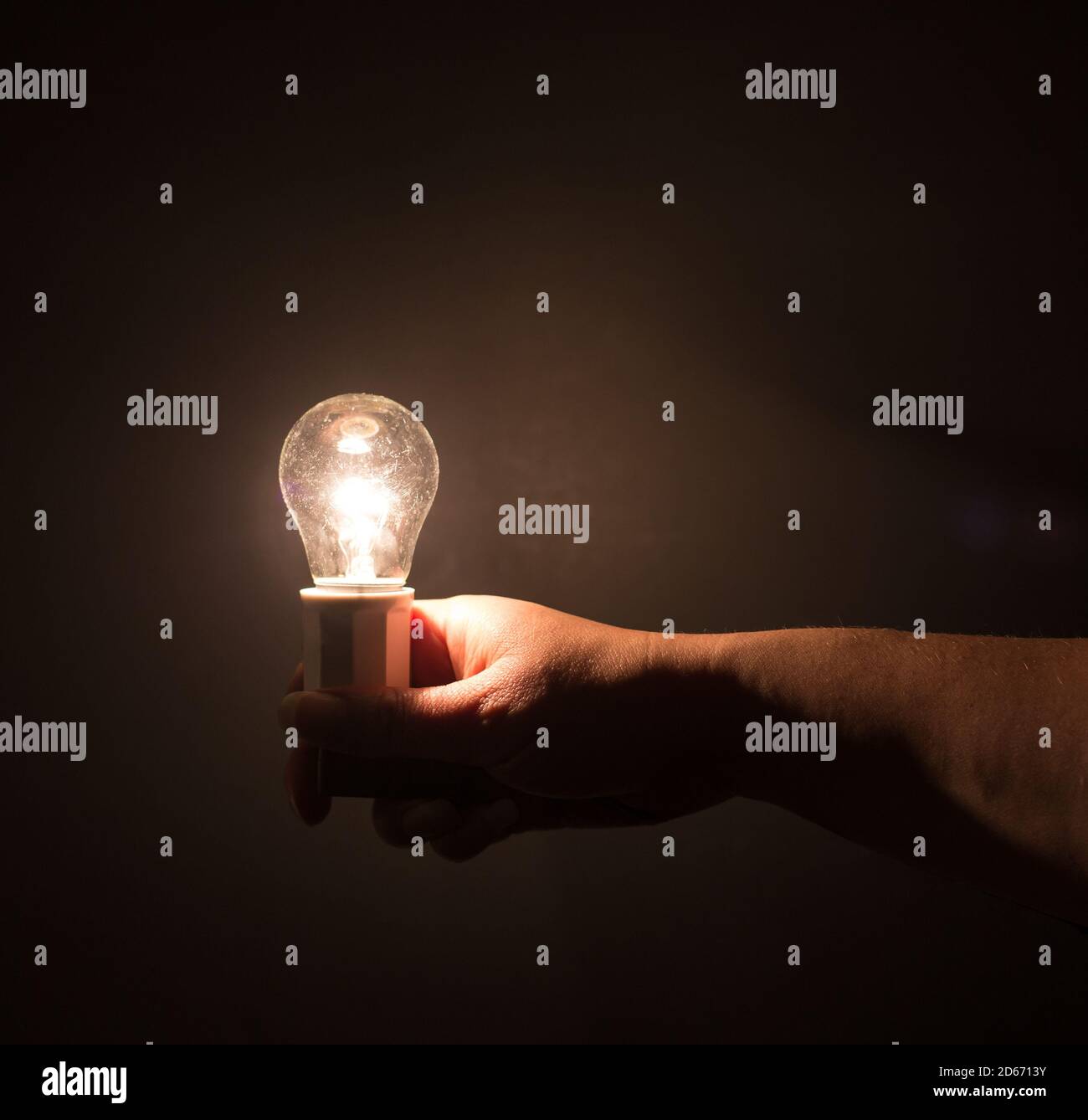 Light the light bulb Stock Photo - Alamy